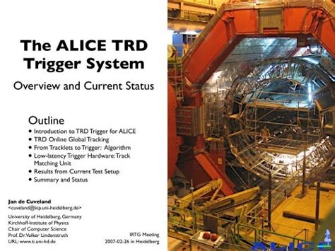The Alice Trd Trigger System Irtg Heidelberg