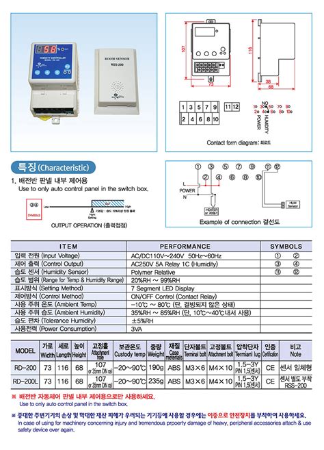 디지털 습도조절기 RD-200(런전자) - 2SK