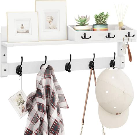 26 Coat Rack Wall Mount With Shelf Entryway Floating Shelf With Key