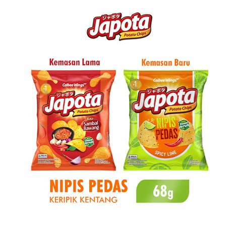 Jual Japota Keripik Kentang Nipis Pedas 68gr Shopee Indonesia