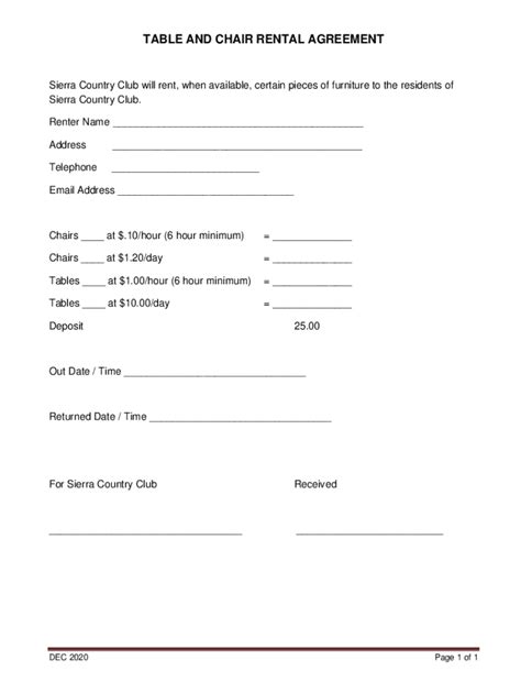 Table And Chair Rental Agreement Fill Out And Sign Online Dochub