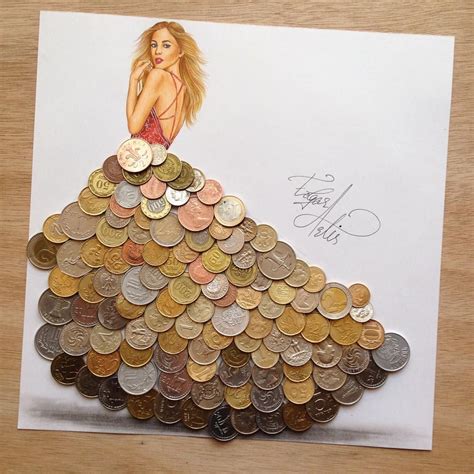 35 Coin Art Ideas Coin Art Coin Crafts Button Art