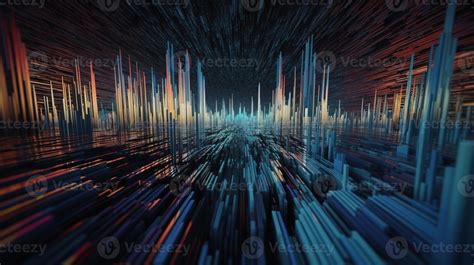 3d Rendering Abstract Digital Technology Background Network Connection Structure Digital Data