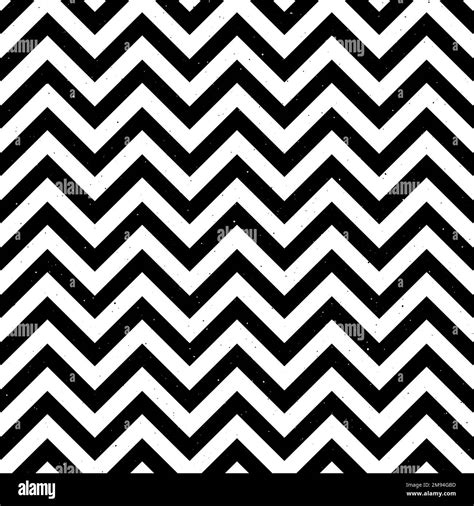 Grunge Zigzag Seamless Pattern Black And White Chevron Fabric Texture