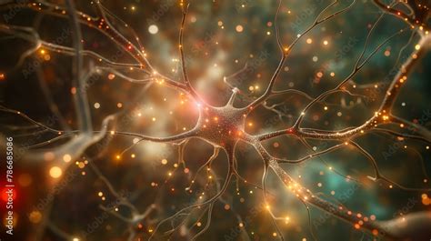 Artistic Illustration Of A Neural Network With Vibrant Synapses And