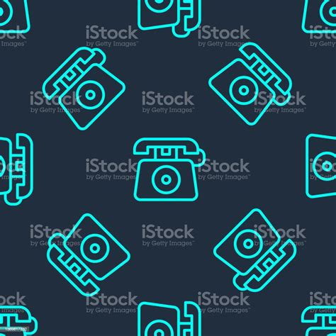 파란색 배경에 긴급 전화 911 아이콘 격리 된 원활한 패턴그린 라인 전화 경찰 구급차 소방서 전화 전화 벡터 1위에 대한 스톡 벡터 아트 및 기타 이미지 Istock