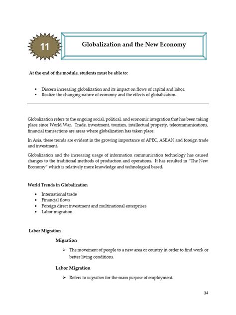 11 Globalization And The New Economy Pdf Human Migration