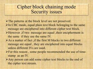 Block cipher modes of operation | PPTX | Programming Languages | Computing