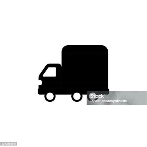 배달 트럭 벡터 아이콘입니다 격리 화물 반 플랫 이모티콘 이모티콘 기호 벡터 객차에 대한 스톡 벡터 아트 및 기타 이미지 객차 검은색 교통 Istock