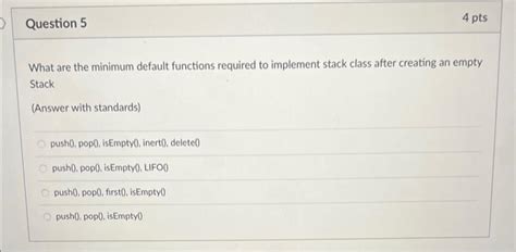 Solved What Are The Minimum Default Functions Required To
