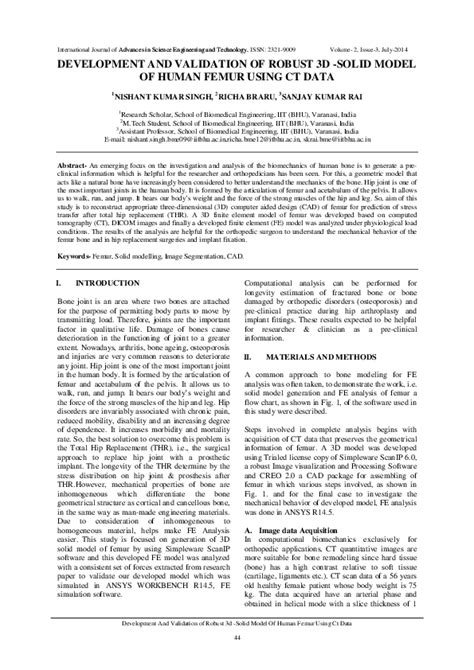 pdf development and validation of robust 3d solid model of human
