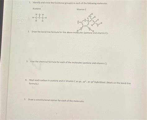 Solved 1. Identify and circle the functional group(s) in | Chegg.com