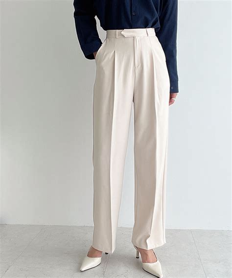 가을🍁 비조 핀턱 세미 와이드 슬랙스 길이 3종 Dno 차르르핏 하이웨스트 사계절 출근룩