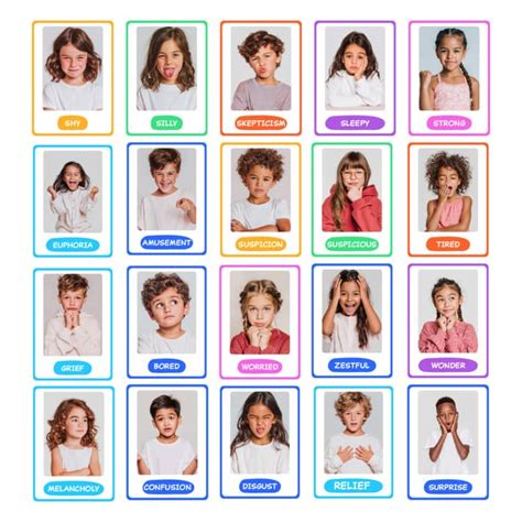 Real Picture Emotions Flashcards Special Ed Autism 77 Real Life Photos