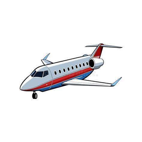 Cartoon Illustration Of A Private Jet Airplane Design Stock Image Illustration Of Airline