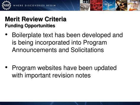 Ppt Nsf Merit Review Criteria Revision Background Powerpoint