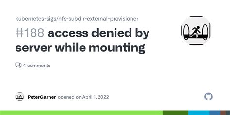 Access Denied By Server While Mounting Issue Kubernetes Sigs Nfs Subdir External