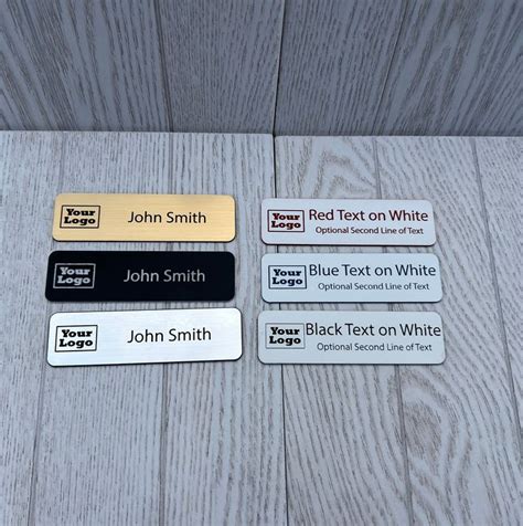 Custom Personalized Engraved Professional Name Badges With Custom Logos Reusable Name Tags Bulk