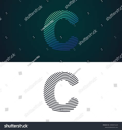 Letter C Fingerprint Logo Vector Stock Vector Royalty Free 2355071123