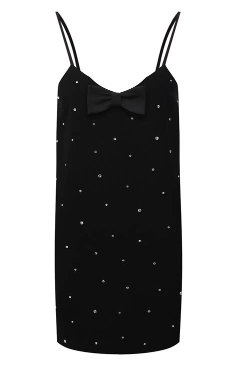 Женское черное платье из вискозы Miu Miu купить в интернет магазине ЦУМ арт Mf4073 1yeg F0002