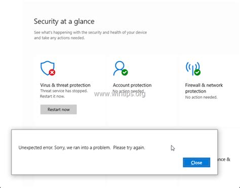fix windows defender threat service has stopped restart it now