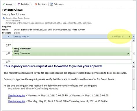 Recurring Meeting Requests With Conflicting Instances 2 The Power Of