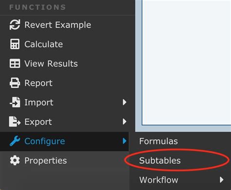 using fracas subtables