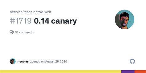 Canary Issue Necolas React Native Web Github