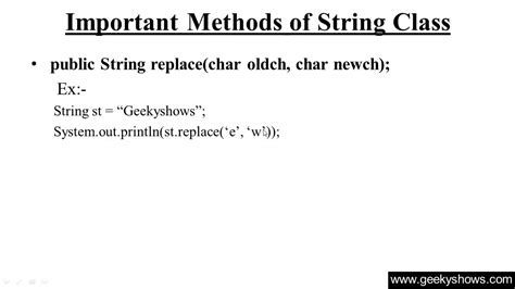 260 Replace Method In Java Programming Hindi Youtube