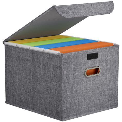 Lifewit File Organizer Box With Lids Portable Storage File Boxes With Plastic Slide Hanging