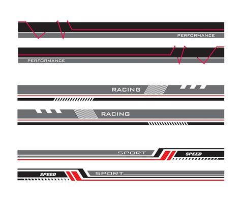 자동차 벡터에 대 한 랩 디자인 스포츠 줄무늬 자동차 스티커 블랙 컬러 튜닝 V320230427에 대 한 레이싱 데칼