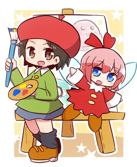 Adeleine And Ribbon Kirby And More Drawn By Naga U Danbooru