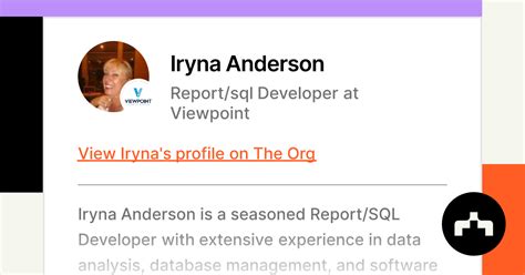 Iryna Anderson Reportsql Developer At Viewpoint The Org