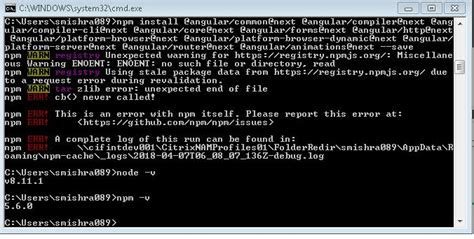 Npm Install Error Npm Install G Angular Cli In Windows 7 Stack Overflow