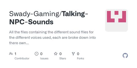 Github Swady Gaming Talking Npc Sounds All The Files Containing The Different Sound Files For