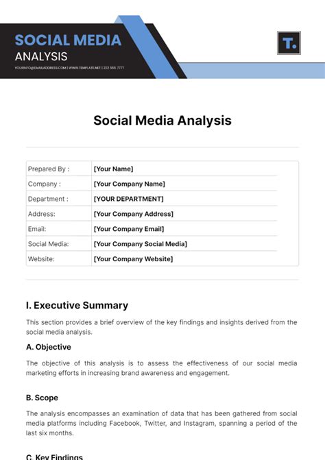 Free Social Media Analysis Template To Edit Online