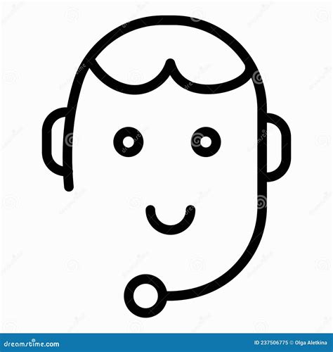Customer Service Icon User With Headphone Vector Illustration Stock Vector Illustration Of