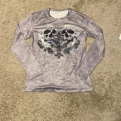 Crazy Grunge Emo Graphic Longsleeve This Thing Can Depop