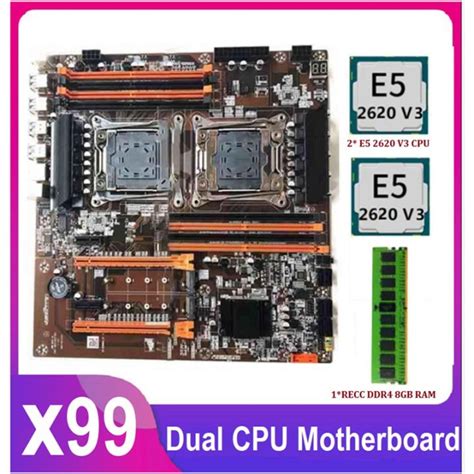 x99 dual cpu motherboard lga 2011 usb3 0 sata3 dual m 2 slot with dual