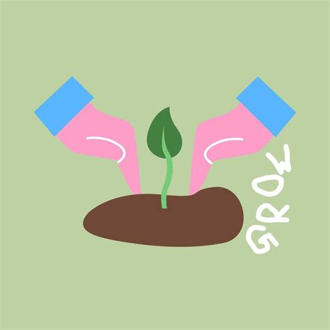 Grow Plants Botanical Cultivation Green Foliage 57286180 Vector Art