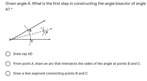 solved given angle a what is the first step in constructing the angle