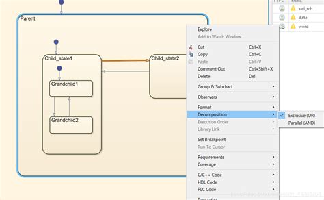 simulink学习——stateflow快速入门之层次结构、互斥及并行 stateflow虚线框 csdn博客