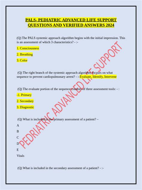 Pals Pdf Medical Treatments Clinical Medicine