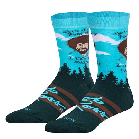 Bob Ross You Can Do It Mens Crew Socks Odd Sox Odd Sox