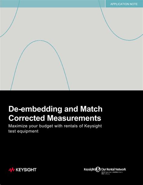 De Embedding And Match Corrected Measurements Pdf Asset Page Keysight