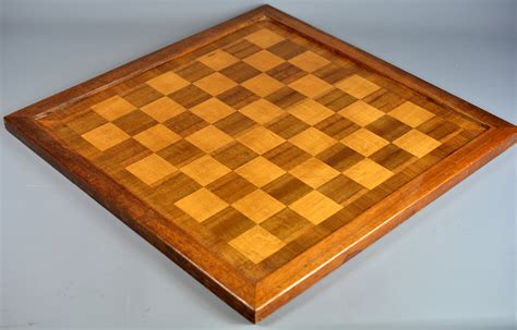 Ref3326 Large English Chessboard Antique Chess Shop