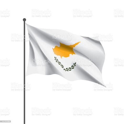 사이 프 러 스 플래그 흰색 배경 벡터 일러스트 레이 션 0명에 대한 스톡 벡터 아트 및 기타 이미지 0명 3차원 형태