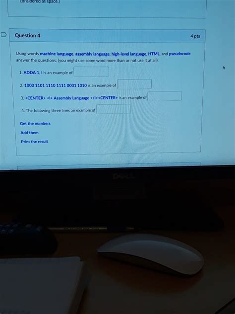 solved considered as space dquestion 4 4 pts using words