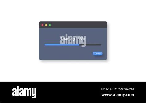 Loading Data Window With Progress Bar Motion Graphics Stock Video