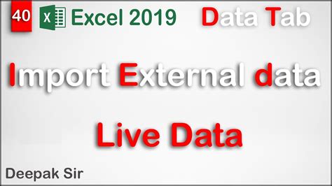 Import External Data From Text And Web In Excel Computertime Youtube